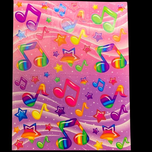Lisa Frank | Accessories | S248 Lisa Frank Music Notes Rainbow Sticker ...